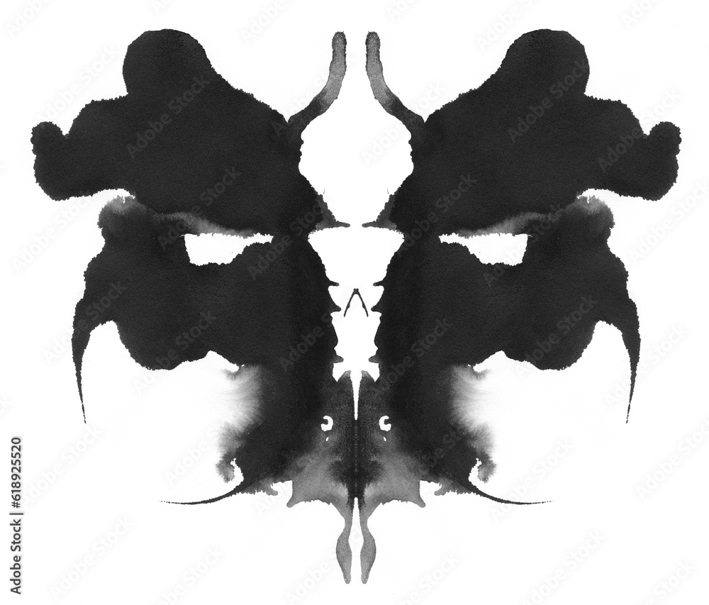Poster Rorschach Inkblot Test Illustration Isolated on Transparent ...