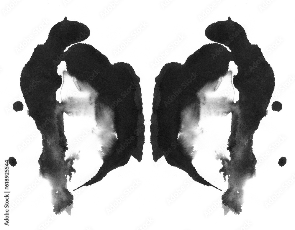 Rorschach Inkblot Test Illustration Isolated on Transparent Background ...
