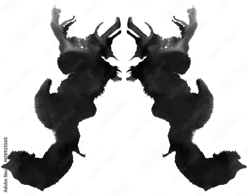 Poster Rorschach Inkblot Test Illustration Isolated on Transparent ...
