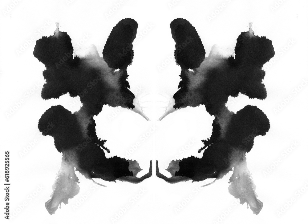 Rorschach Inkblot Test Illustration Isolated on Transparent Background ...