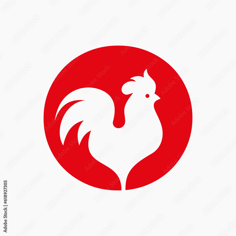 Letter O Poultry Logo With Hen Symbol. Chicken Logo, Rooster Sigh ...