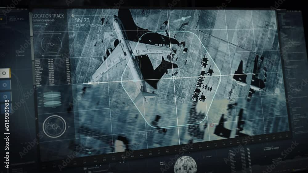 Military Air Base Location Scan Via Advanced Army Tracking Technology ...