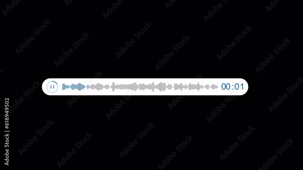Video „Voicemail playing audio animation with sound wave. Voice chat ...