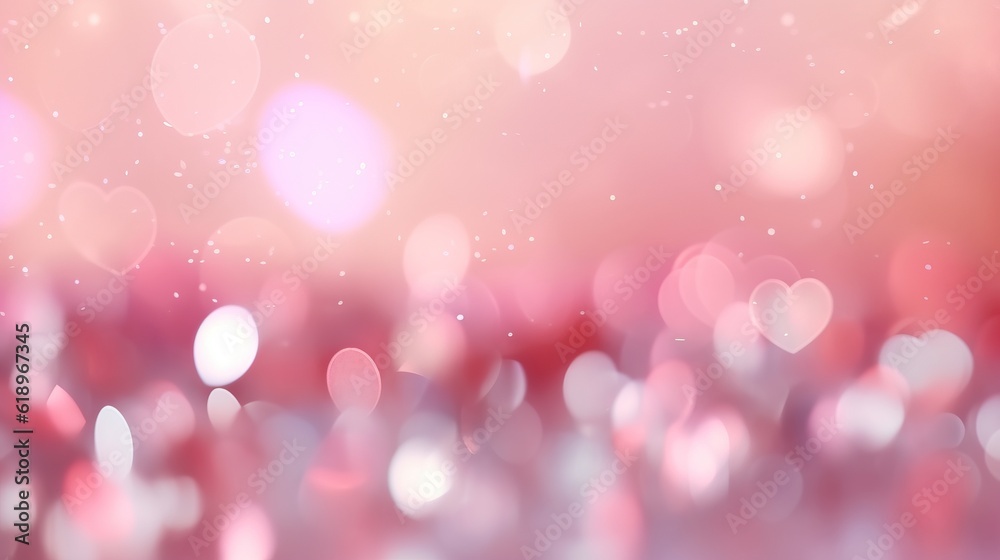 pink bokeh background. pink bokeh background. banner with bokeh and ...