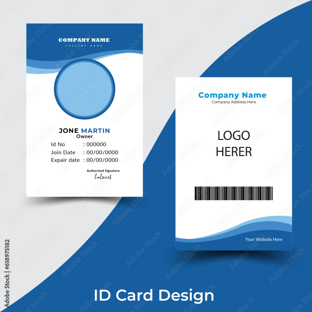 Identity card design for business purpose usage, Trendy multipurpose ...