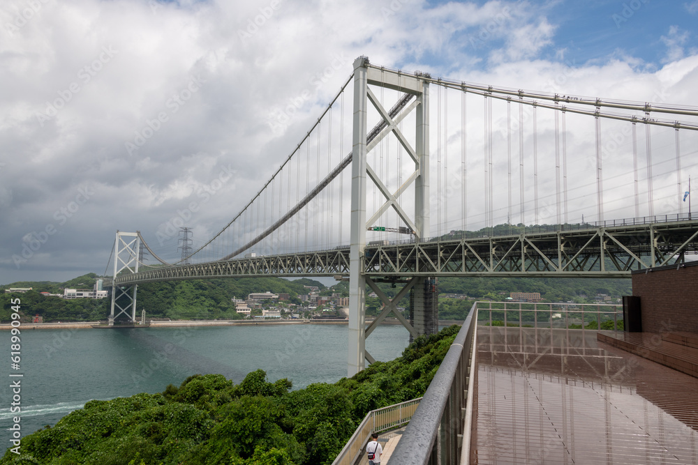 Kanmon bridge over Kanmon strait between Shimonoseki and Moji, Japan ...
