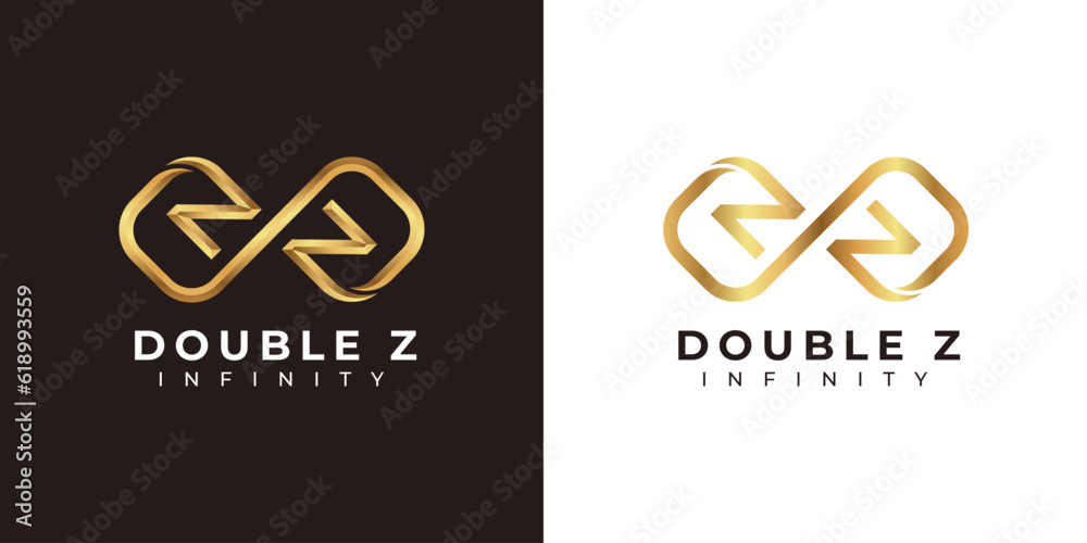 Vetor de Letter Z Infinity Logo design and Premium Gold Elegant symbol ...