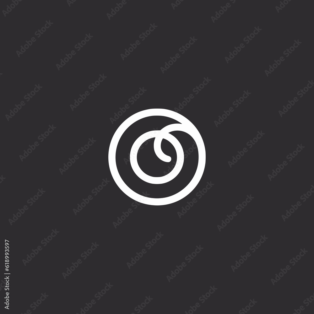 simple cyclics circular modern logo vector illustration template design ...