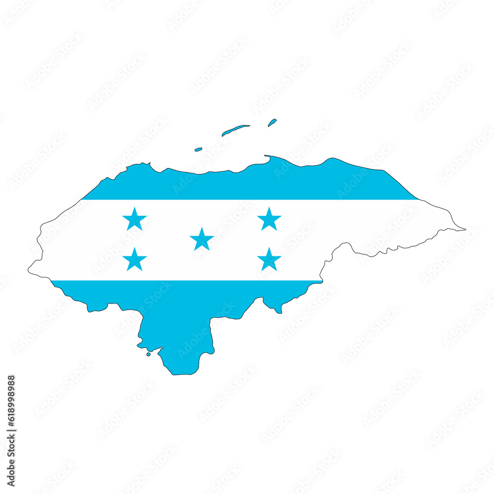 Honduras Flag Map (PNG) Stock Illustration | Adobe Stock