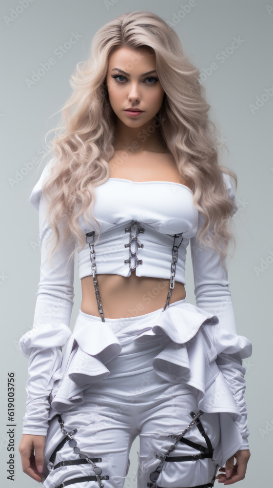 Generative AI - Anime Cosplay Costume on a Female Cosplayer, Stock ...