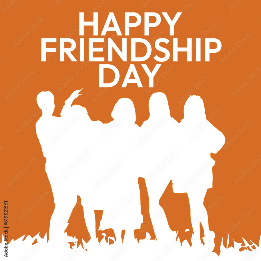 Happy Friendship Day cute poster Stock Vector | Adobe Stock