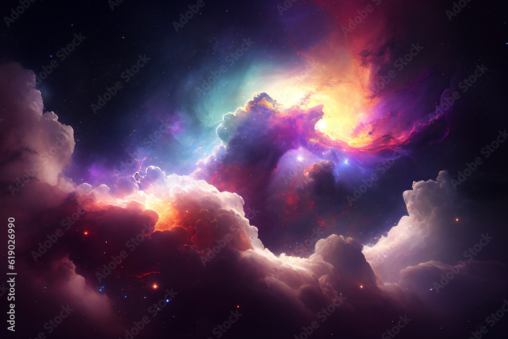 Galaxy supernova nebular background of the universe celestial stars in ...