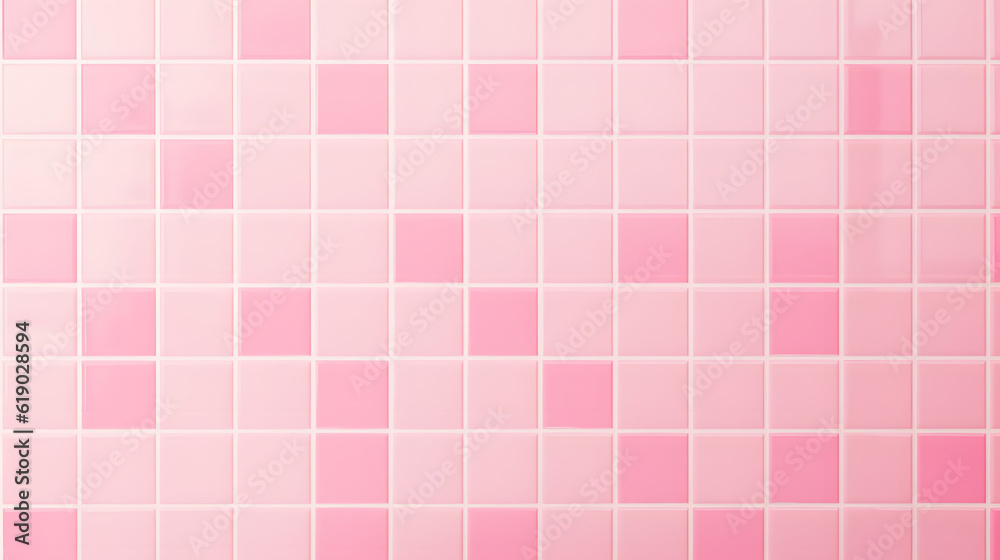Pink tile wall chequered background bathroom floor texture. Ceramic ...