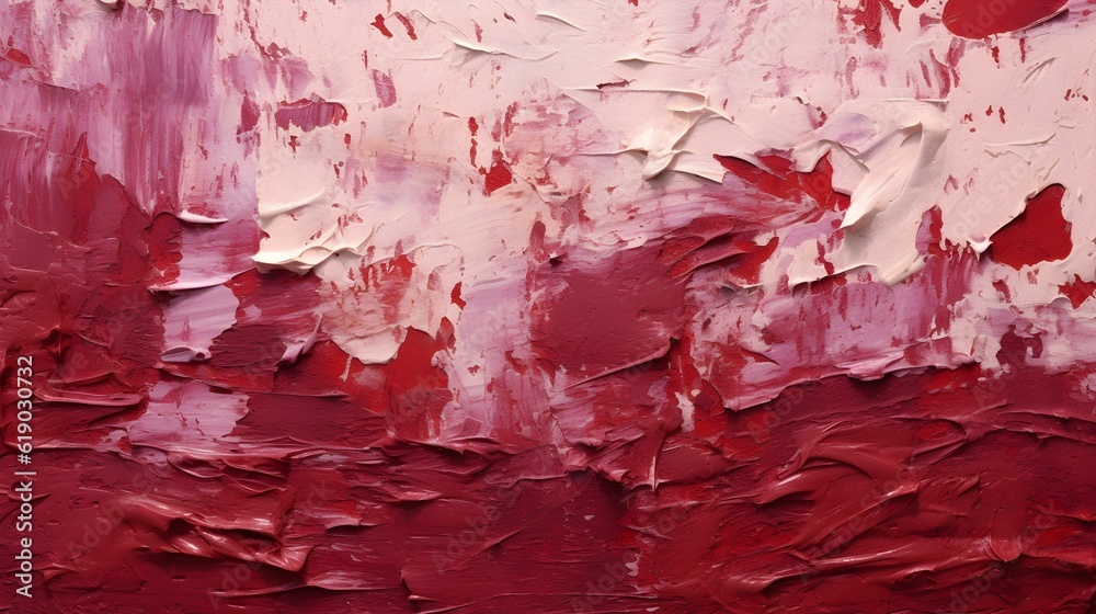 Paint Texture in maroon Colors with visible Brush Strokes. Artistic ...