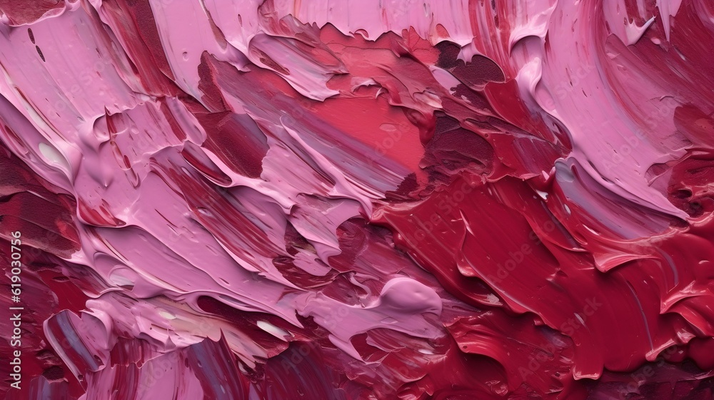 Paint Texture in maroon Colors with visible Brush Strokes. Artistic ...