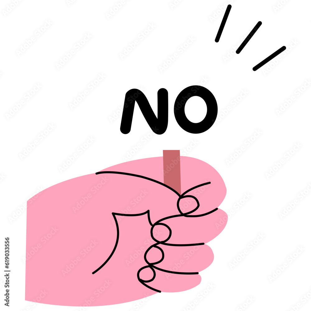 No Restriction SVG Graphic of Hand with No Signage.hand no Stock Vector ...