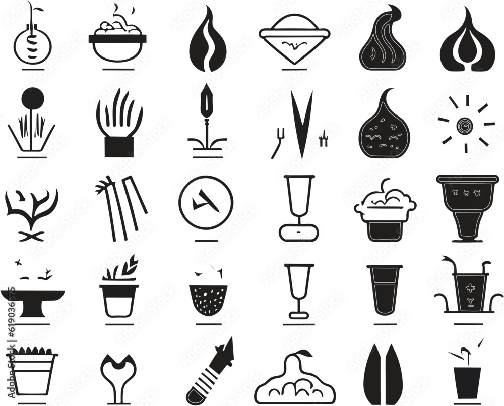 Flatulence icon set. It included stomach, stomach ache, sick, and more ...