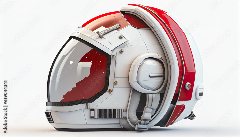 Red astronaut helmet, realistic astronaut helmet with clear glass for ...