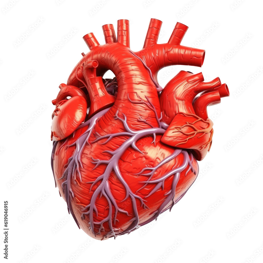 3d heart model isolated on transparent background Stock Illustration ...