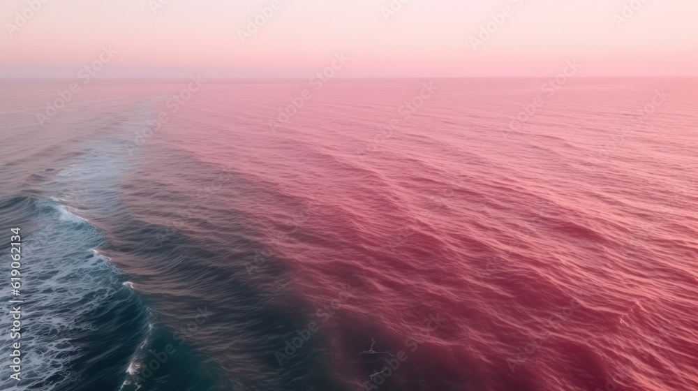 Pink Ocean Waves