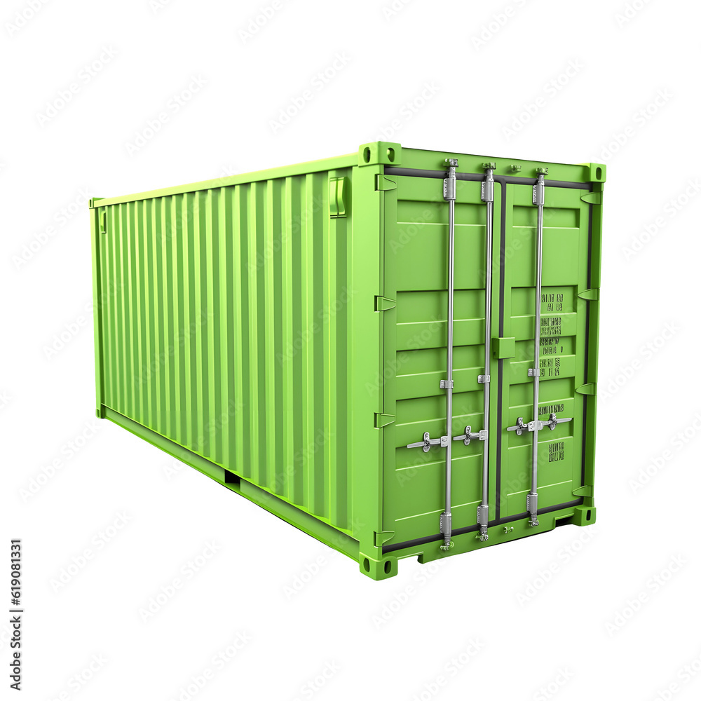 Lime Green Shipping Container Cargo Container Intermodal Container Iso Container Bulk