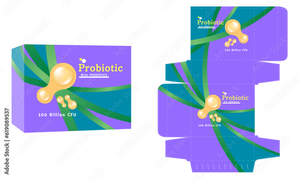 Packaging design, dietary supplement container, probiotic concept box ...