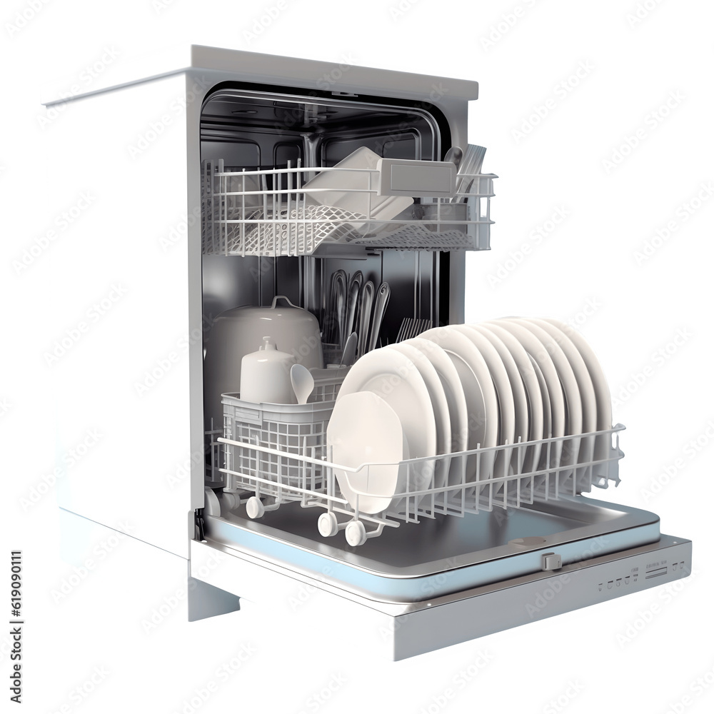 3D view of Dishwasher cleaning unit, on transparent background, png ...