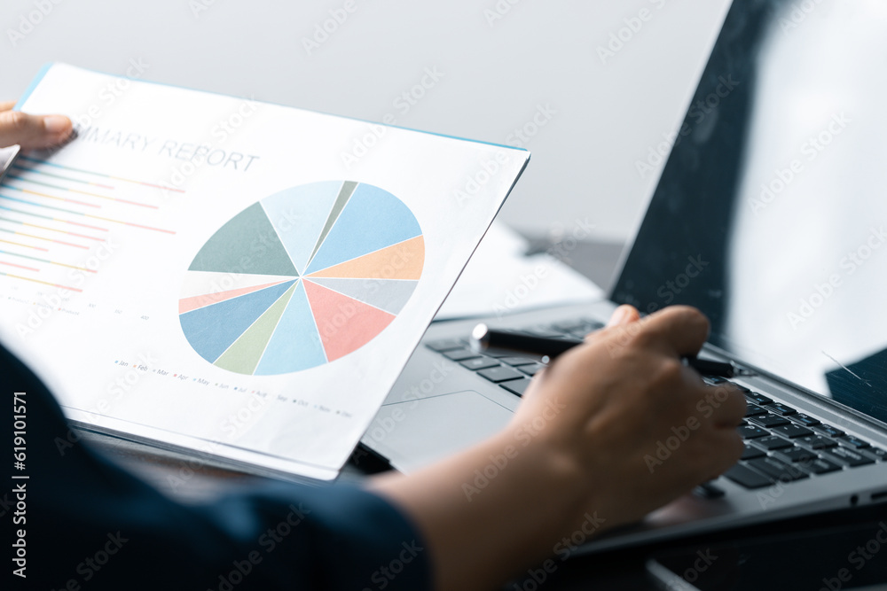 Business Data Analysis on Laptop: Financial Charts, Graphs, Reports for ...