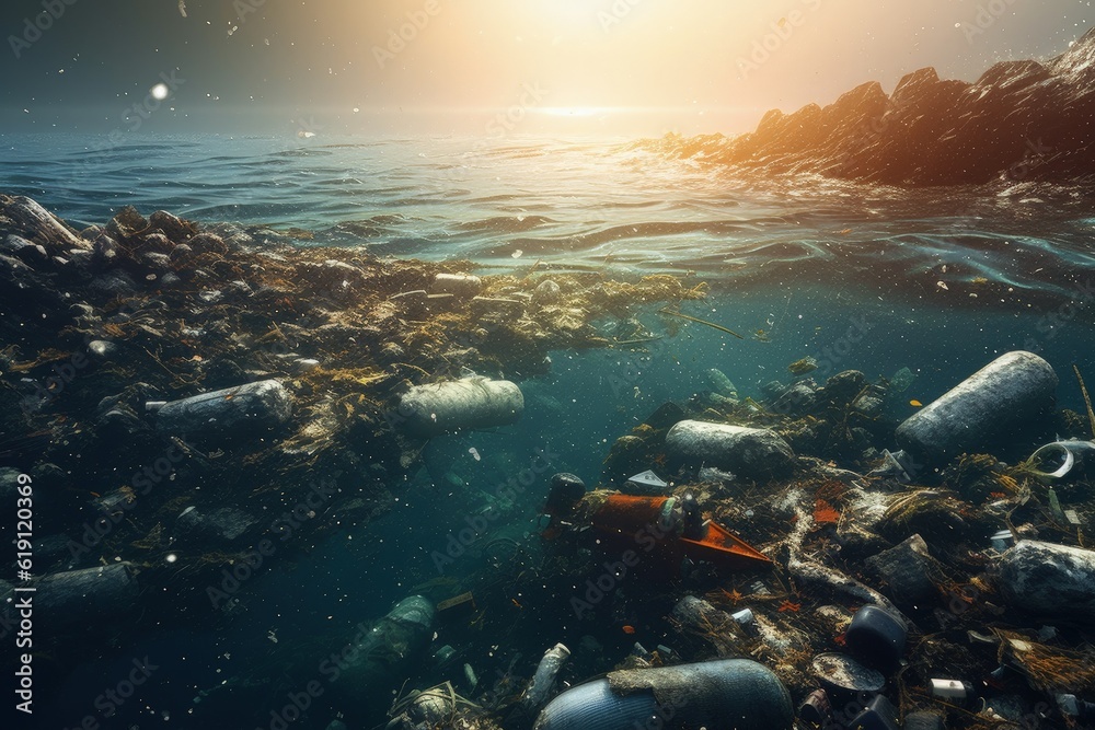 Ocean pollution, environmental Oil and oil products, sewage, chemicals ...