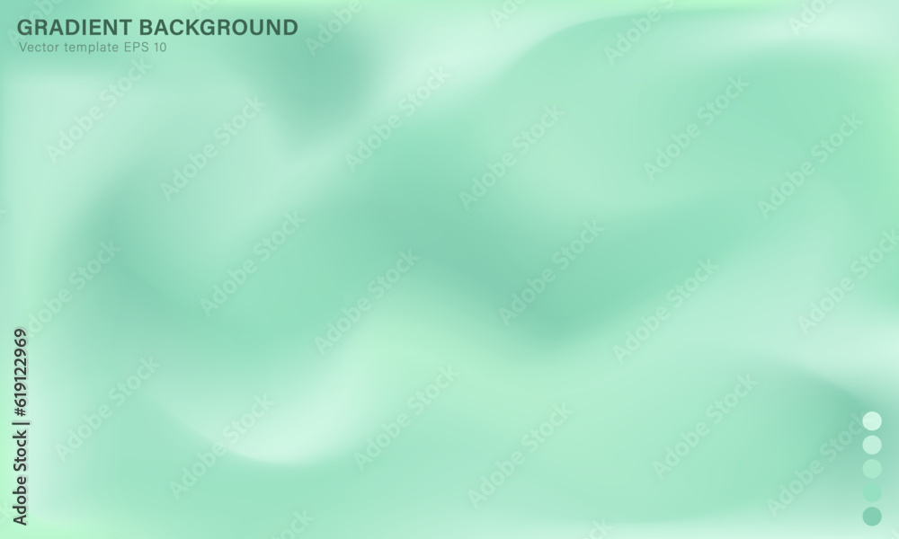 Abstract background with blurred soft green gradient. Pastel mint ...