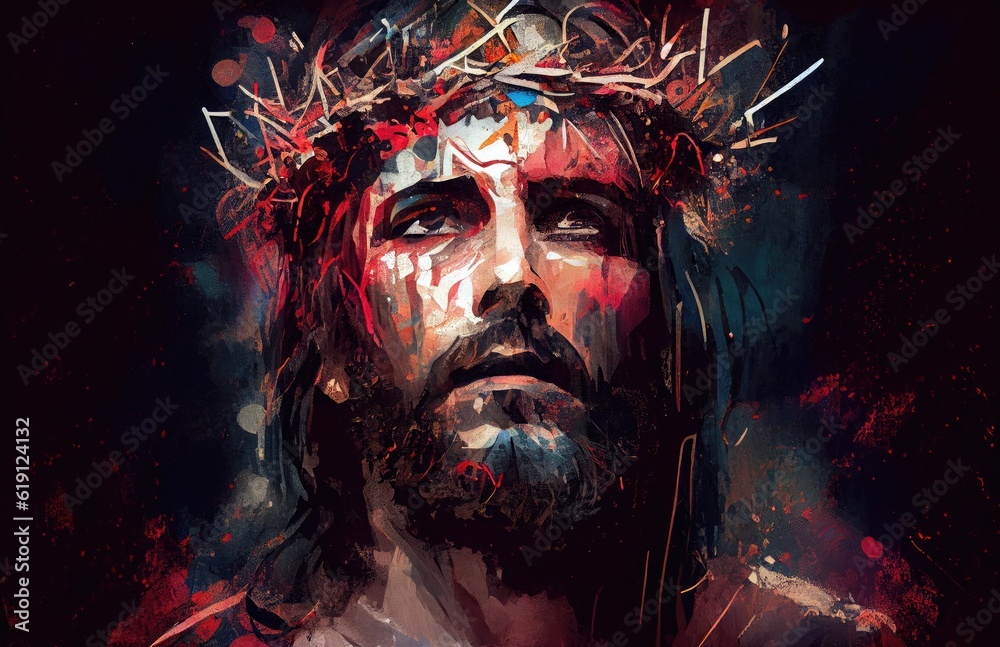 Jesus Christ Design Christ Backdrop Generative AI Stock Illustration ...