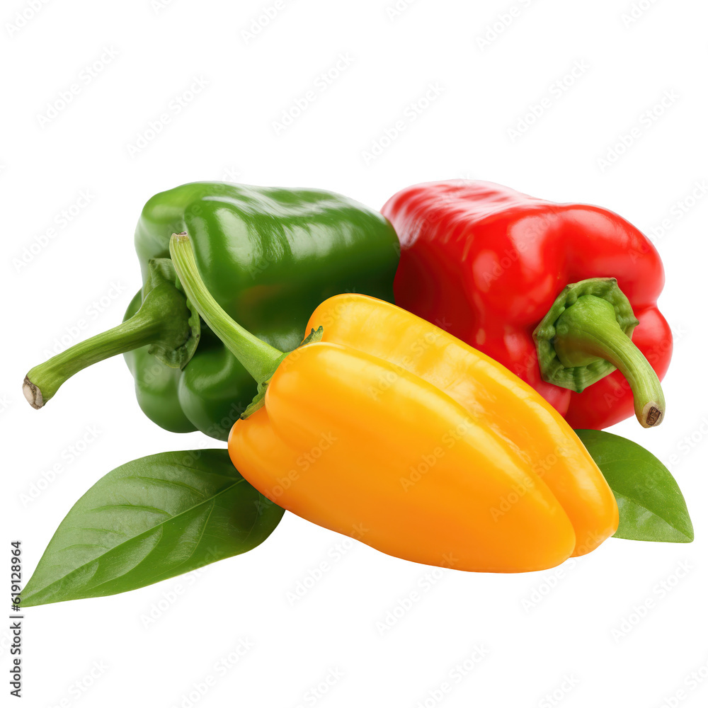Delicious sweet peppers isolated on transparent background, png clip ...