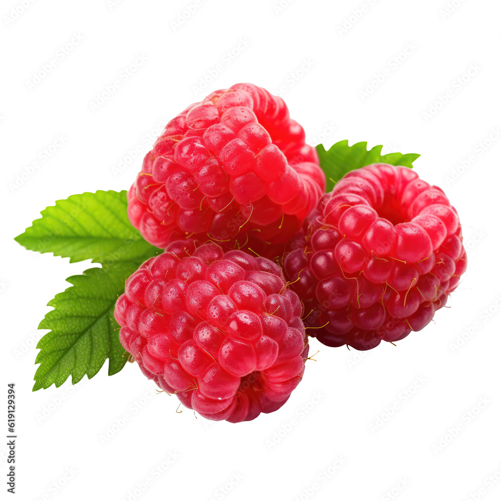 Delicious raspberry berries isolated on transparent background, png ...