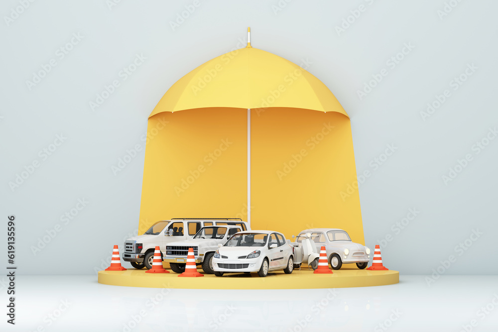 Car protection and safety assurance concept, car insurance web banner ...