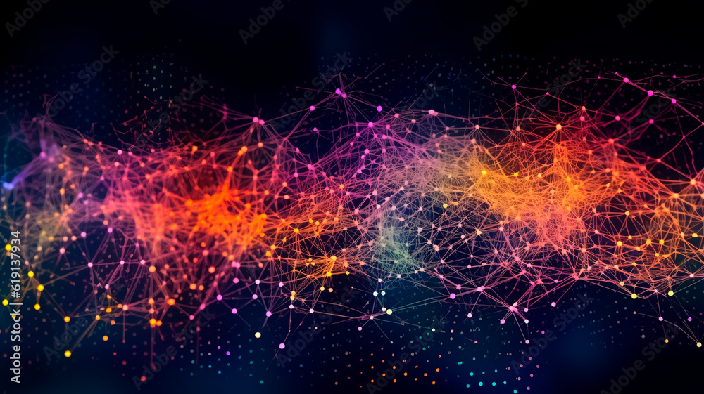 Abstract background with data structure mind map organigram ...