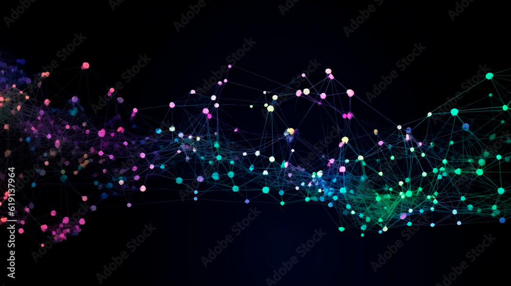 Abstract background with data structure mind map organigram ...