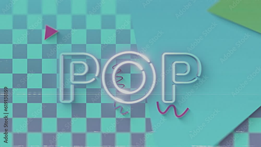 Pop Typography Intro Retro Video VHS Look Pop Art Collage Animation ...