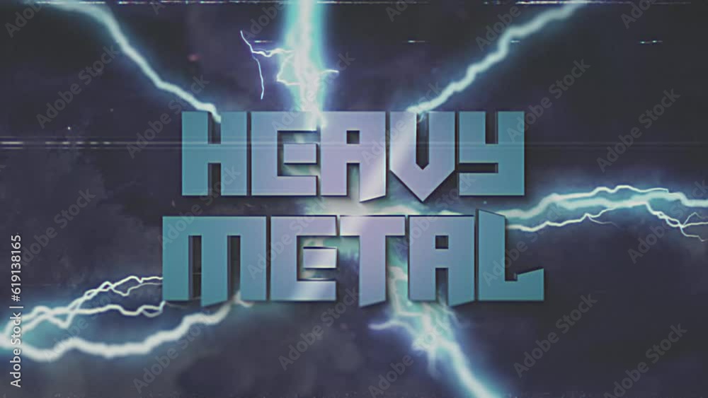Heavy Metal Typography Intro Retro Video VHS Look Pop Art Collage ...