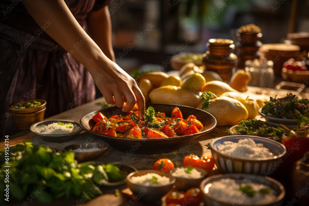 ภาพประกอบสต็อก different culinary traditions by flying to renowned food ...