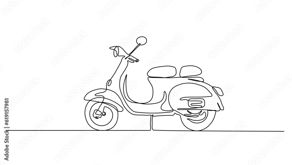 motorcycle Scooter vector illustration, public transportation design ...