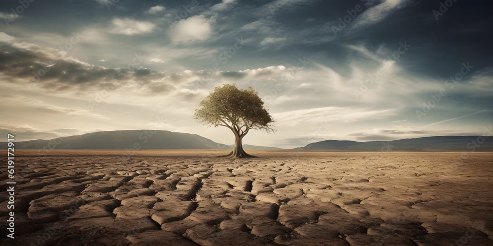 The Last Tree Standing - An image of a lone tree in a barren landscape ...