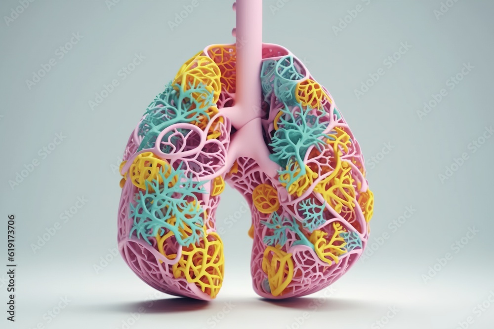 Lungs. Cute cartoon healthy human anatomy internal organ character set ...