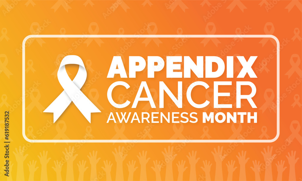 August is Appendix Cancer Awareness Month background template. Holiday ...