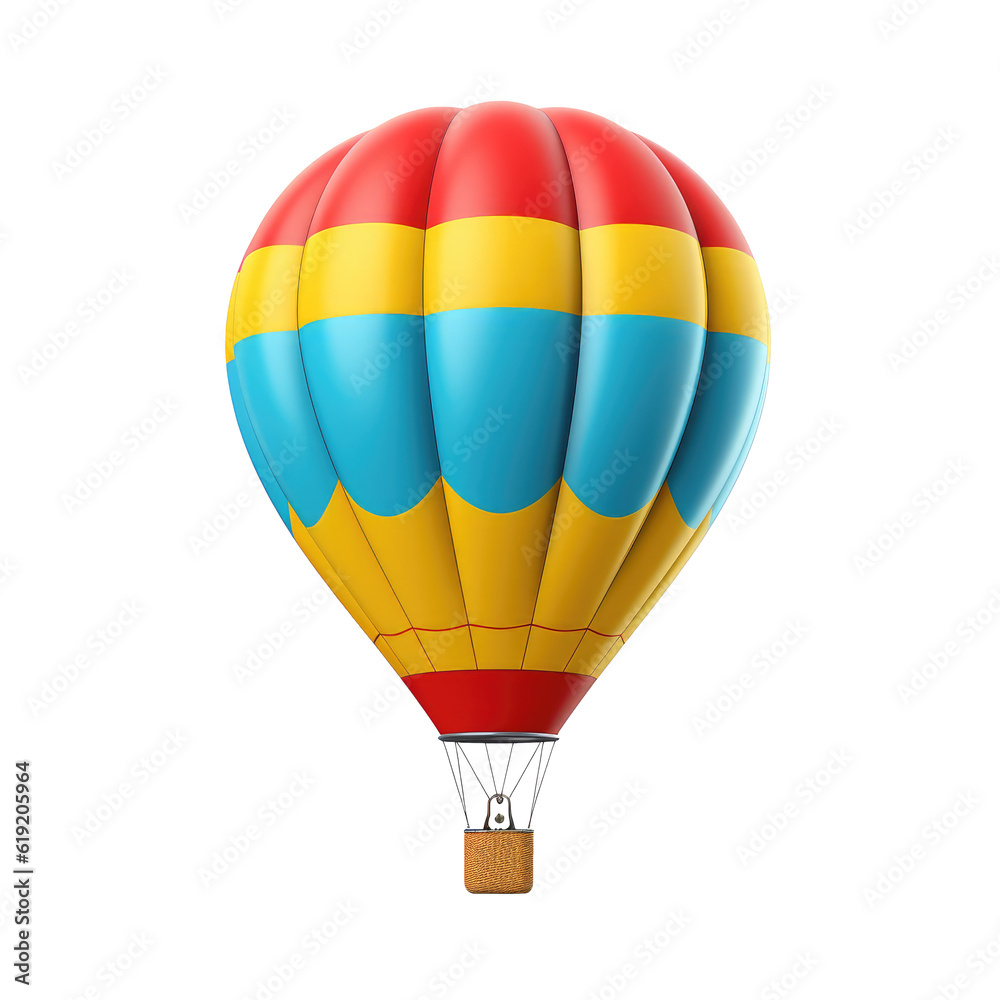 Hot air balloon isolated on transparent background. Generative ai ...