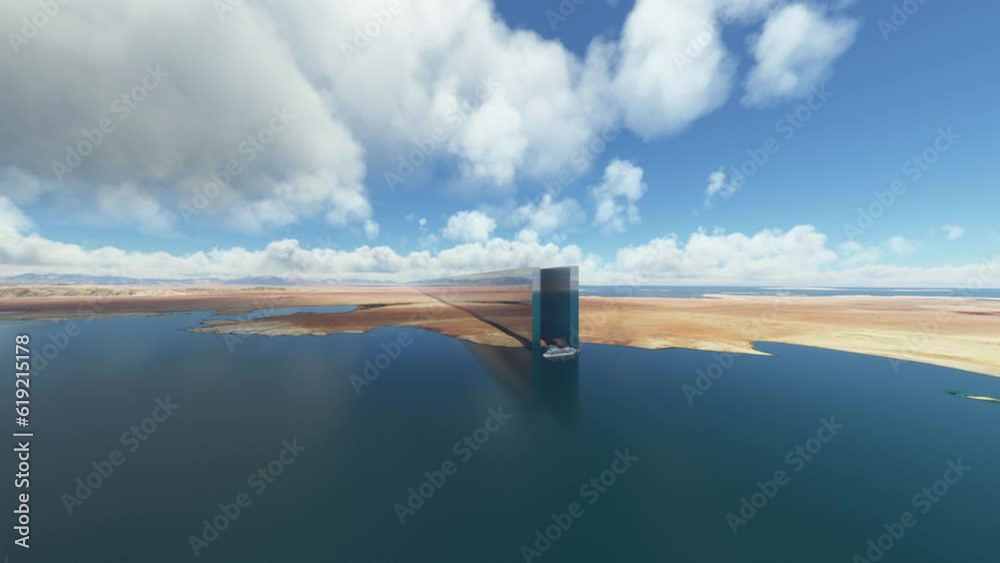 The Line - Aerial view of the city of the future. Neom in Tabuk. Saudi ...