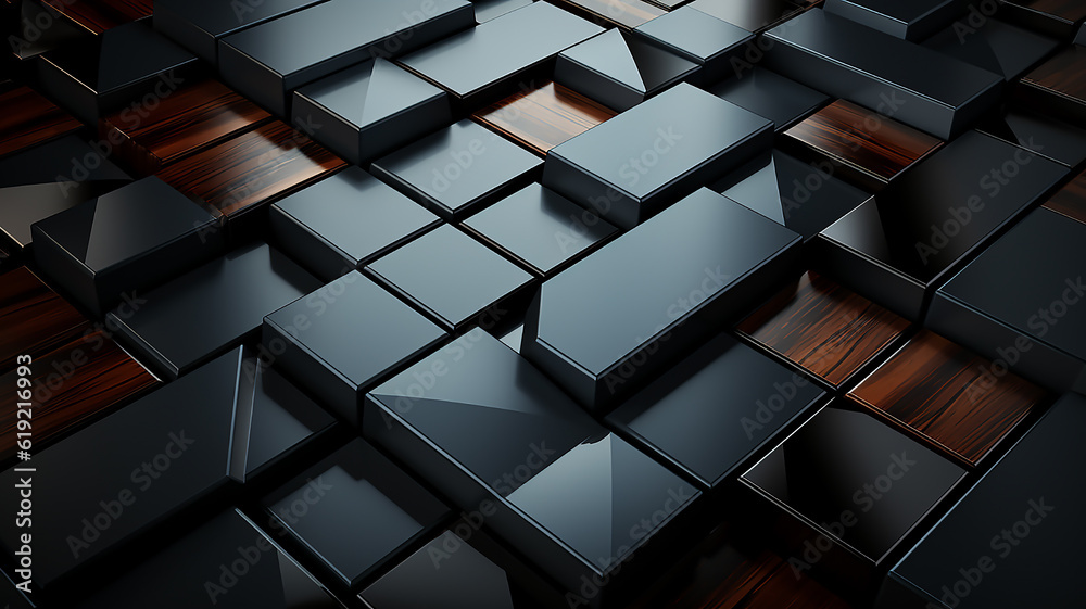 3d glossy black wood background, seamless realistic texture, generative ...