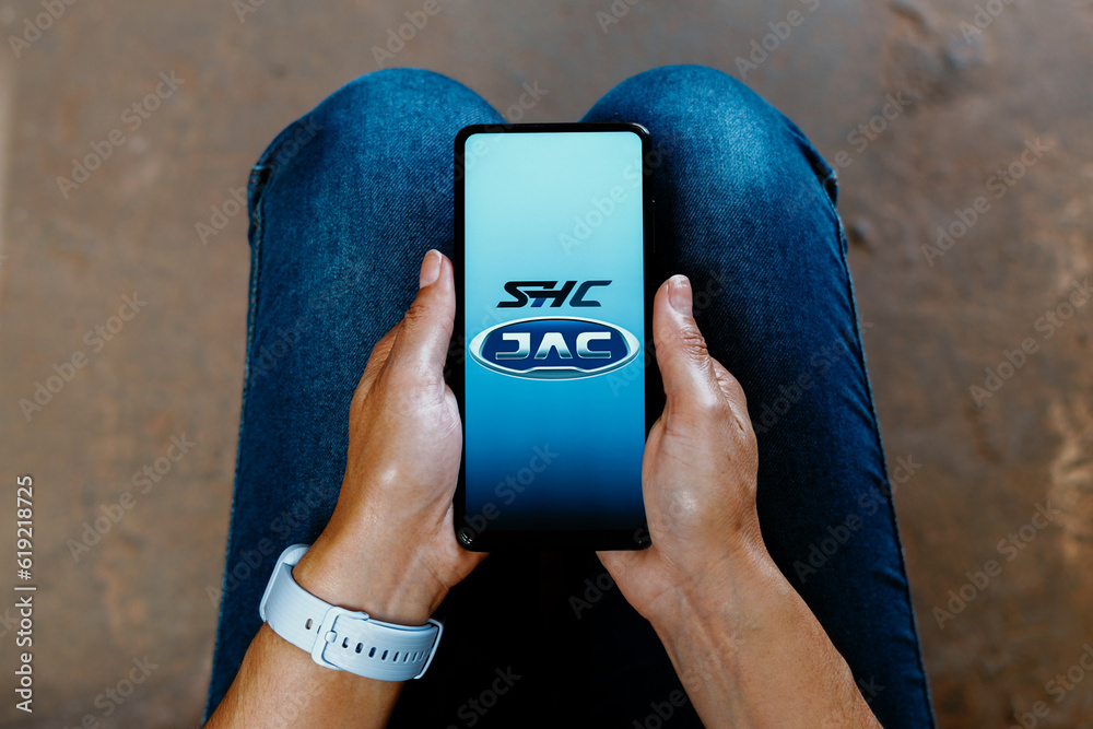 July 2, 2023, Brazil. In this photo illustration, the JAC Motors logo ...