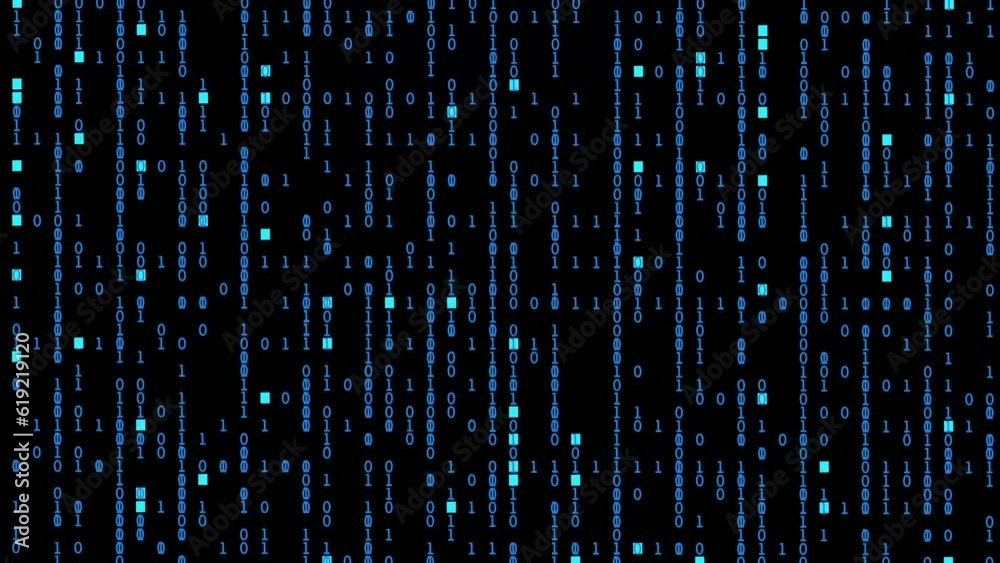 Binary numbers background. Binary code on black background. Big data ...