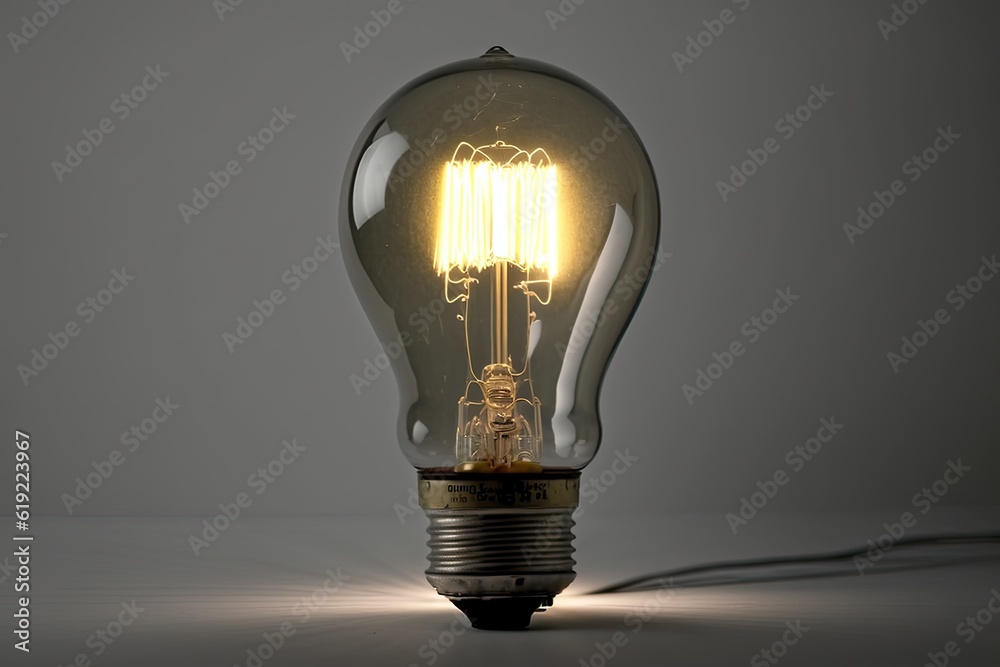 light bulb being turned on and off repeatedly. Generative AI Stock ...