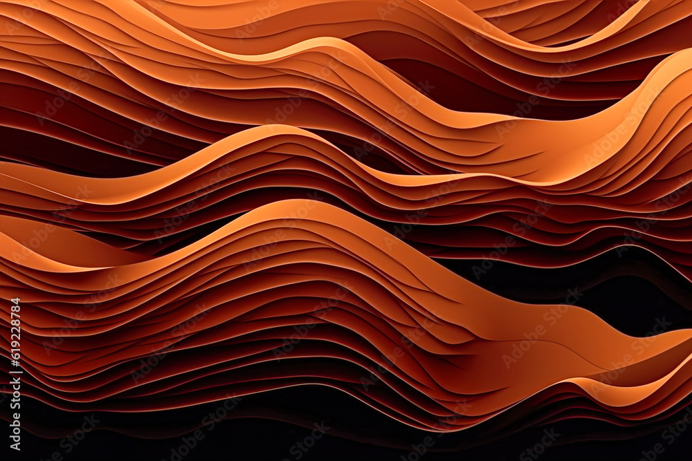 Generative AI illustration of abstract seamless wavy tessellations ...